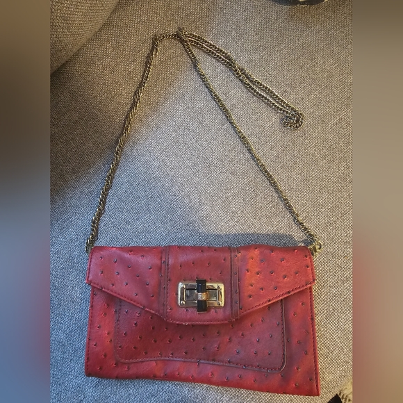 Danielle Nicole | Bags | Danielle Nicole Red Gold Chain Crossbody Bag ...